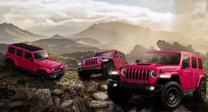Jeeps de color rosa: la nueva moda en Estados Unidos